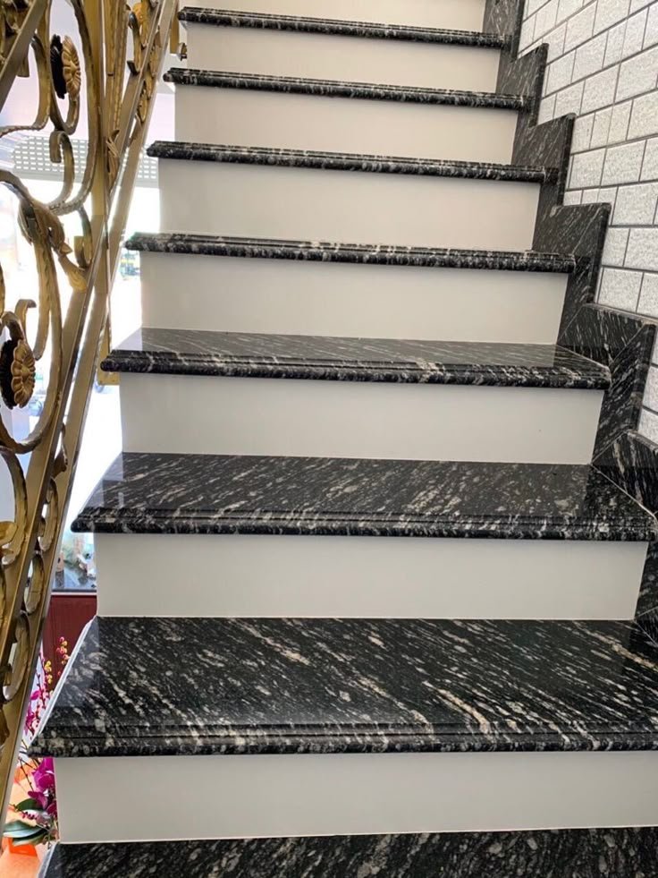 Buy Markino Black Granite Steps & Risers | Stone Galleria